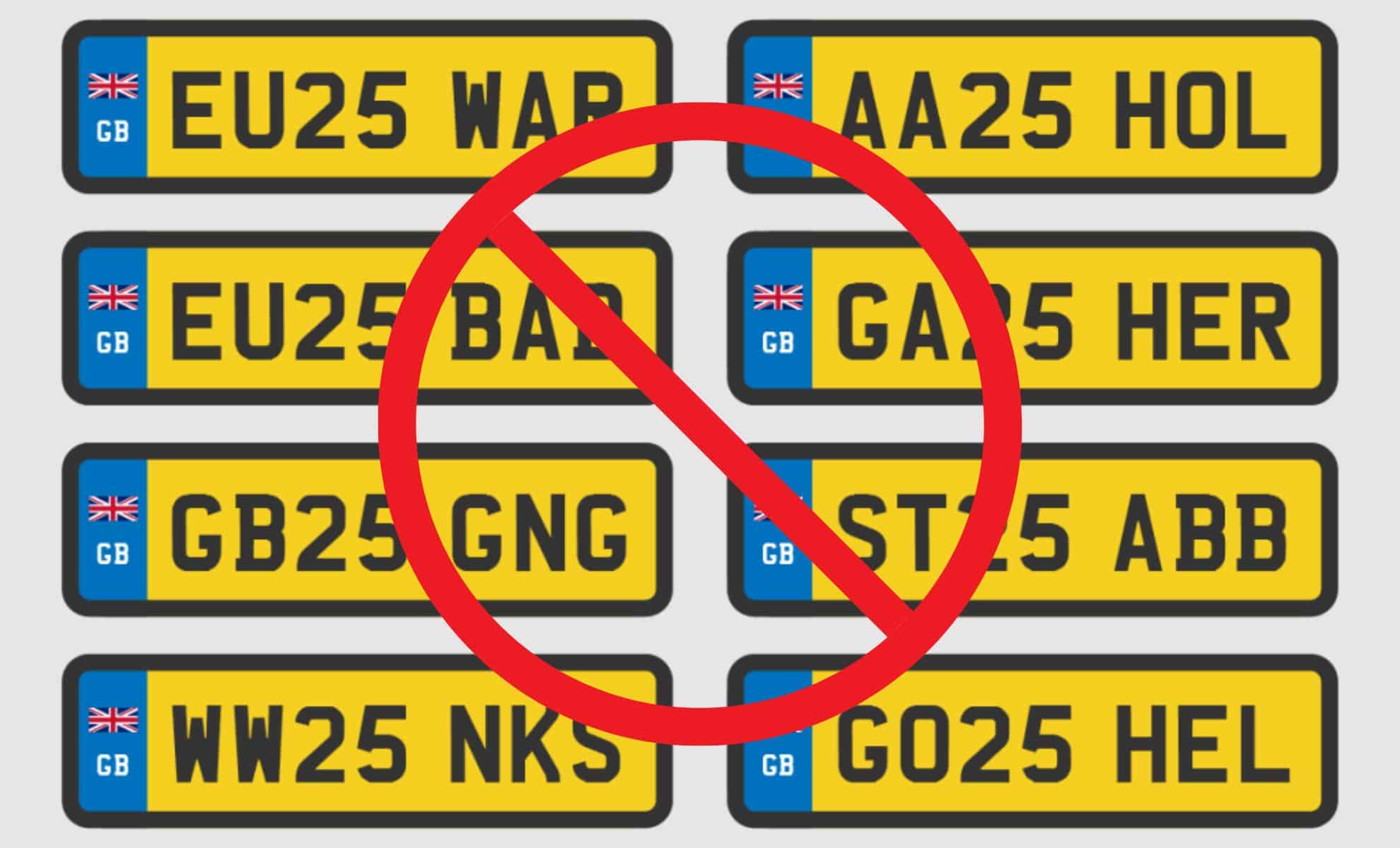 DVLA Bans Controversial 2025 Number Plates over Offensive Meanings