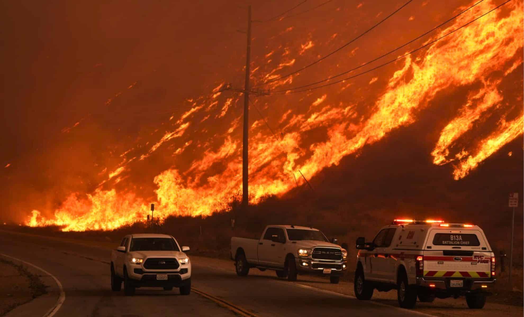 Raging Hughes Fire Forces 50,000 to Evacuate as Crews Battle Near Los ...