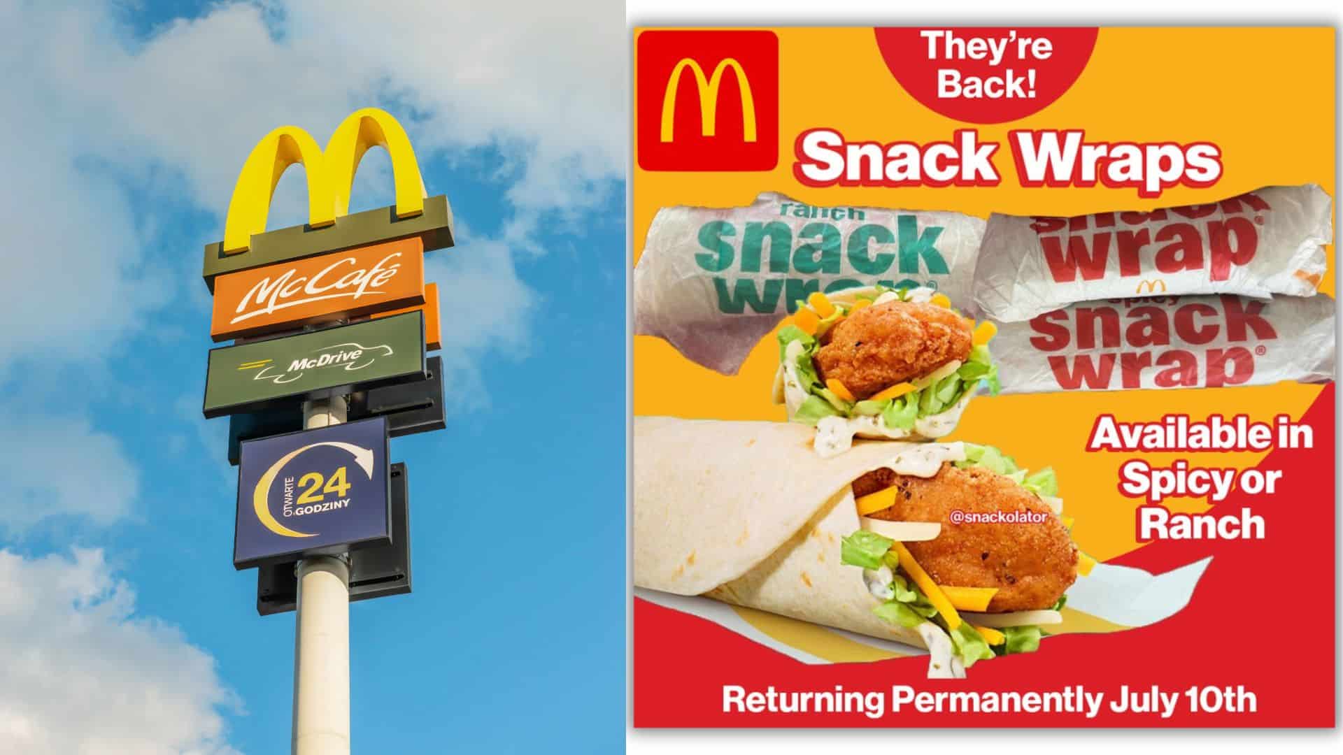 The McDonald’s Snack Wrap Is Back After Nearly 10 Years—Here’s What’s New